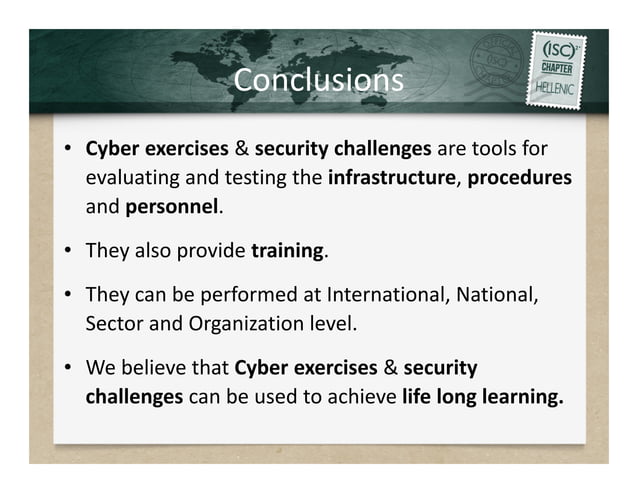 5. Experience from recent national & international cyber exercises | PPT