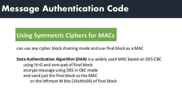 5 Message Authentication And Hash Function