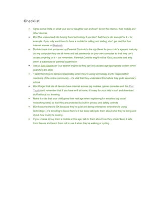 Safety advice from Vodaphone | DOC