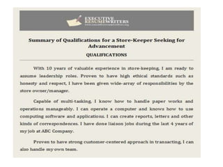 summary of-qualifications | PPT