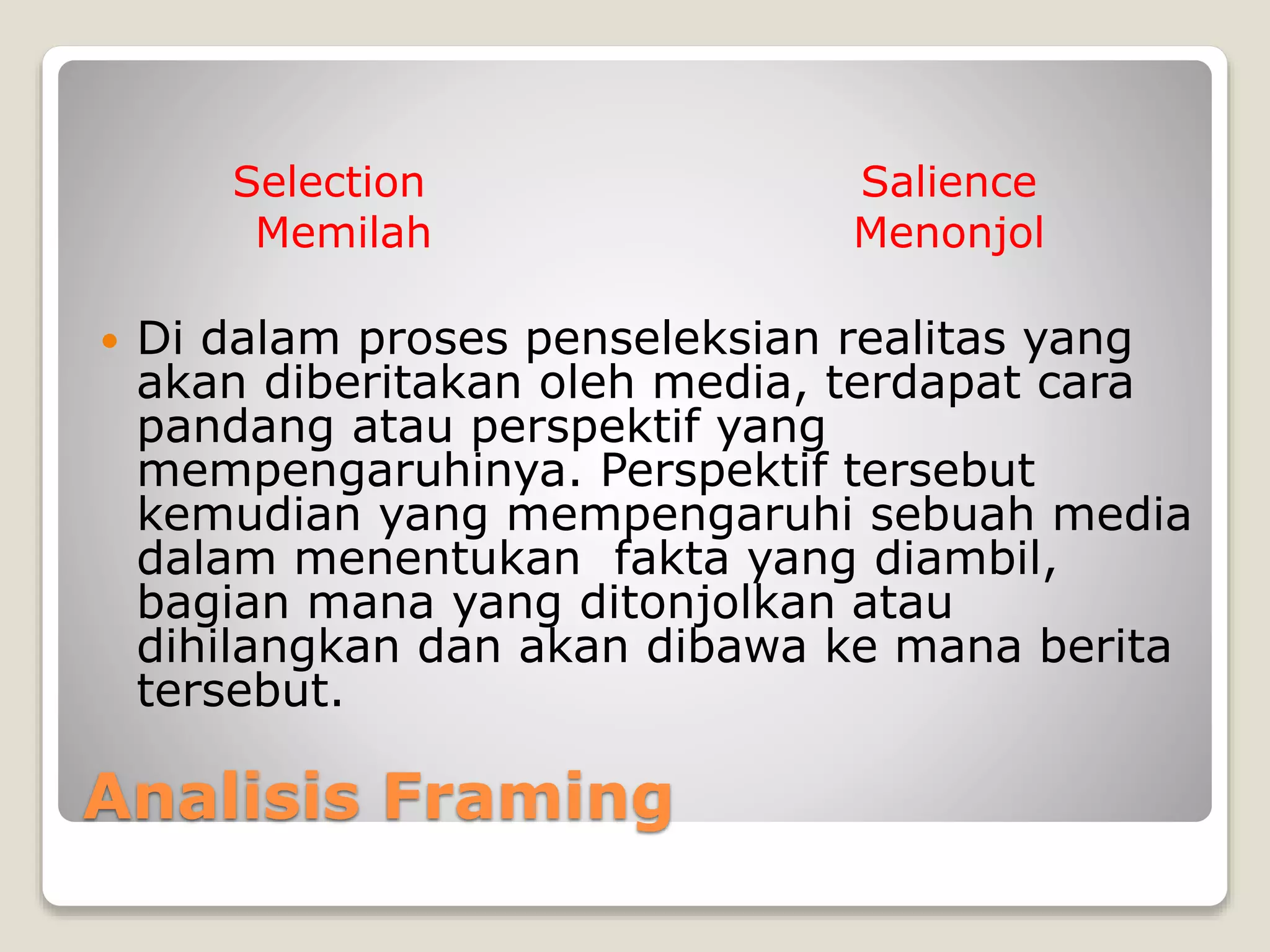 Analisis Framing | PPTX