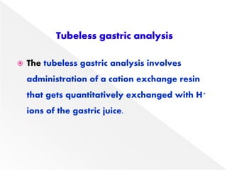GASTRIC FUNCTION TESTS | PPTX