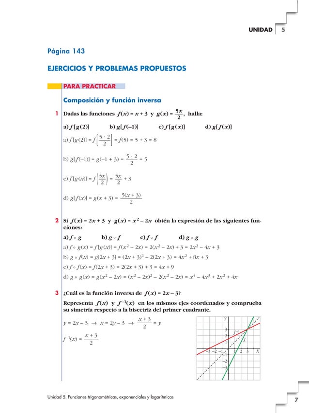 5 Funciones Exponenciales Logaritmicas Y Trigonometricas Pdf