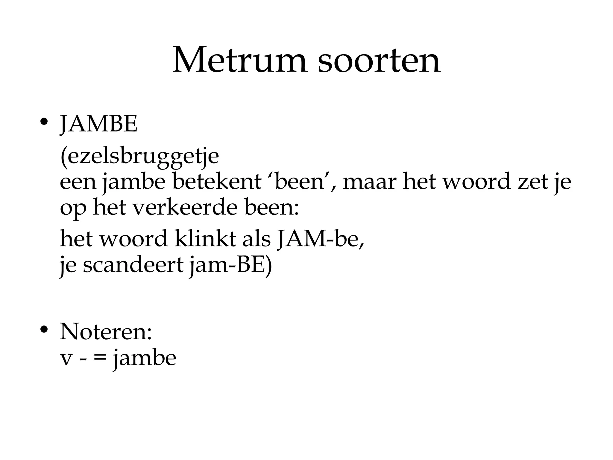 metrum in gedichten | PPT