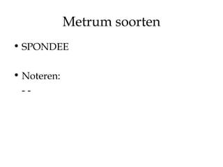 metrum in gedichten | PPT
