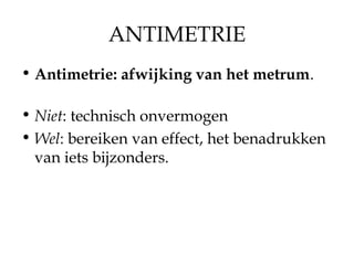 metrum in gedichten | PPT