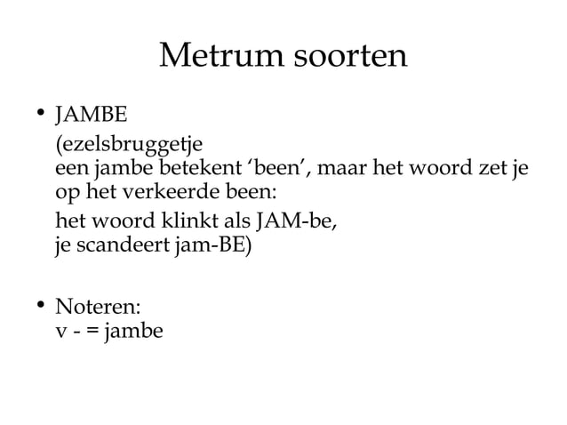 metrum in gedichten | PPT | Poetry | Books and Literature
