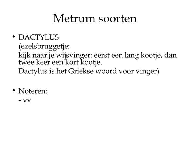 metrum in gedichten | PPT | Poetry | Books and Literature