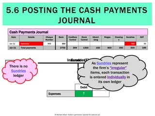 5.6 Posting the Cash Payments Journal | PPTX
