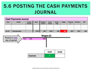 5.6 Posting the Cash Payments Journal | PPT