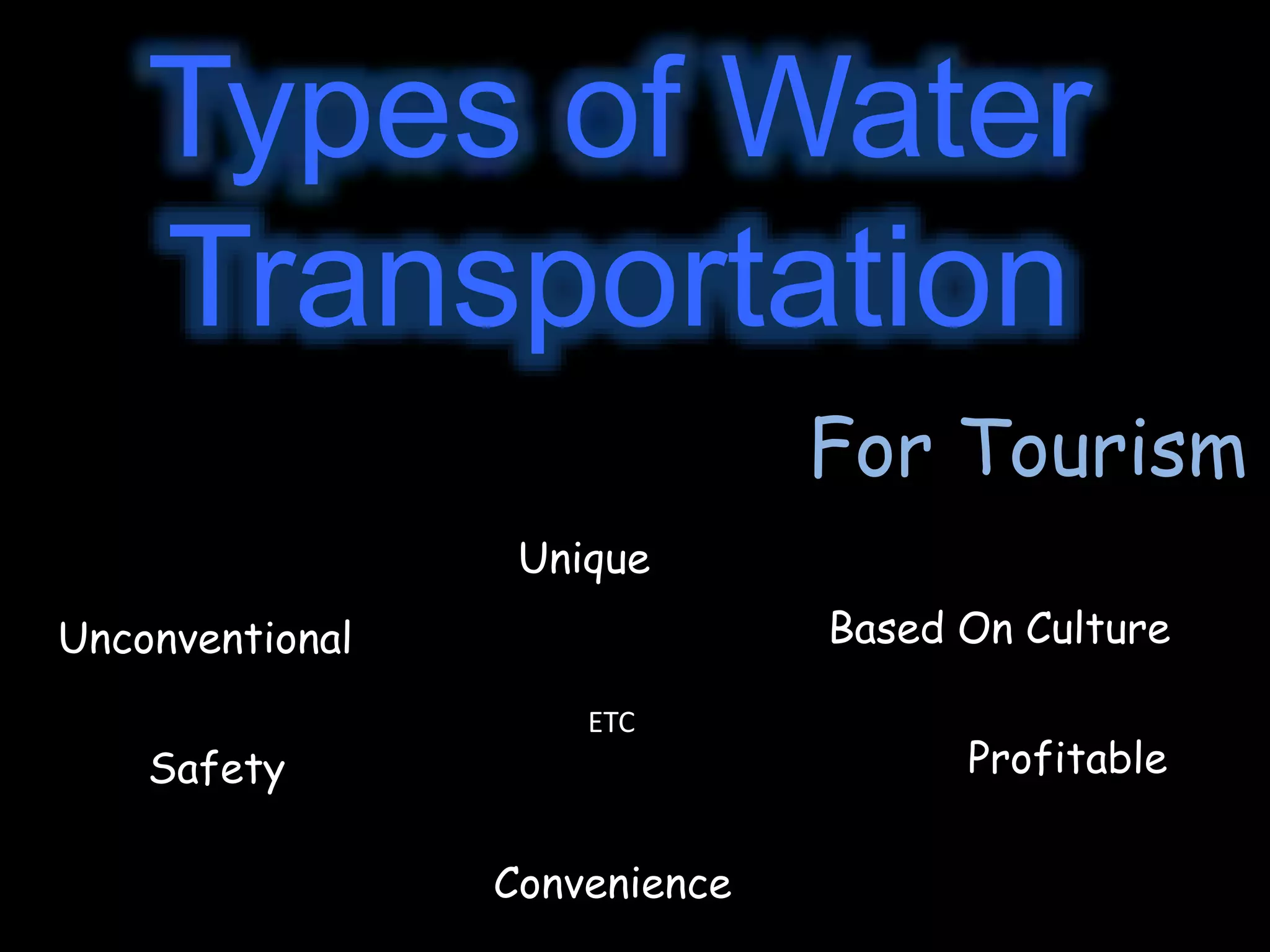 5. Sistem Informasi Transportasi Pariwisata - Some Types of Water ...