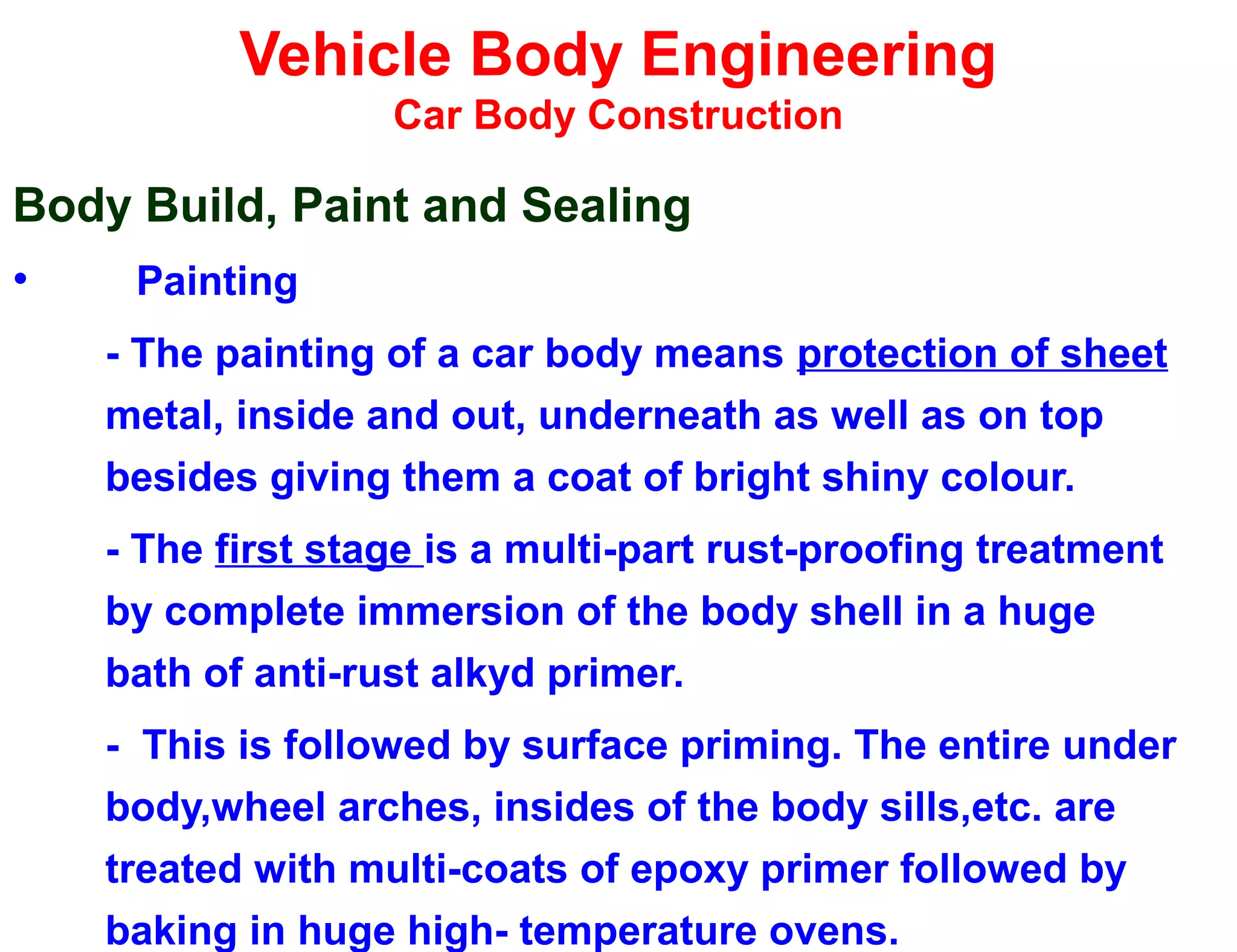 Vehicle Body Engineering Car Body Construction | PPT