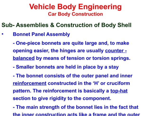 Vehicle Body Engineering Car Body Construction | PPT