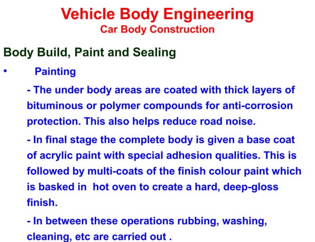 Vehicle Body Engineering Car Body Construction | PPT