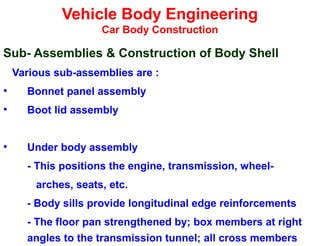 Vehicle Body Engineering Car Body Construction | PPT