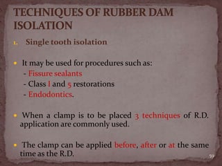 Isolation Of Dental Operating Field | PPTX