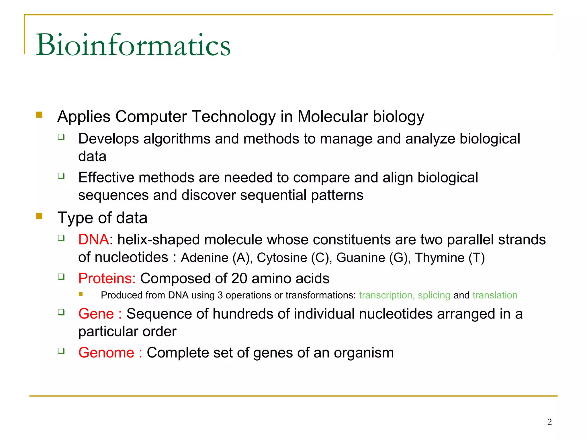 54 Mining Sequence Patterns In Biological Data Ppt