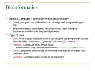 5.4 mining sequence patterns in biological data | PPT