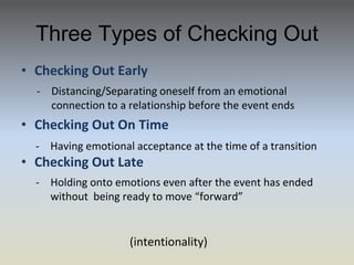 Checking Out: Moving Forward During Times of Transition - Aaron ...