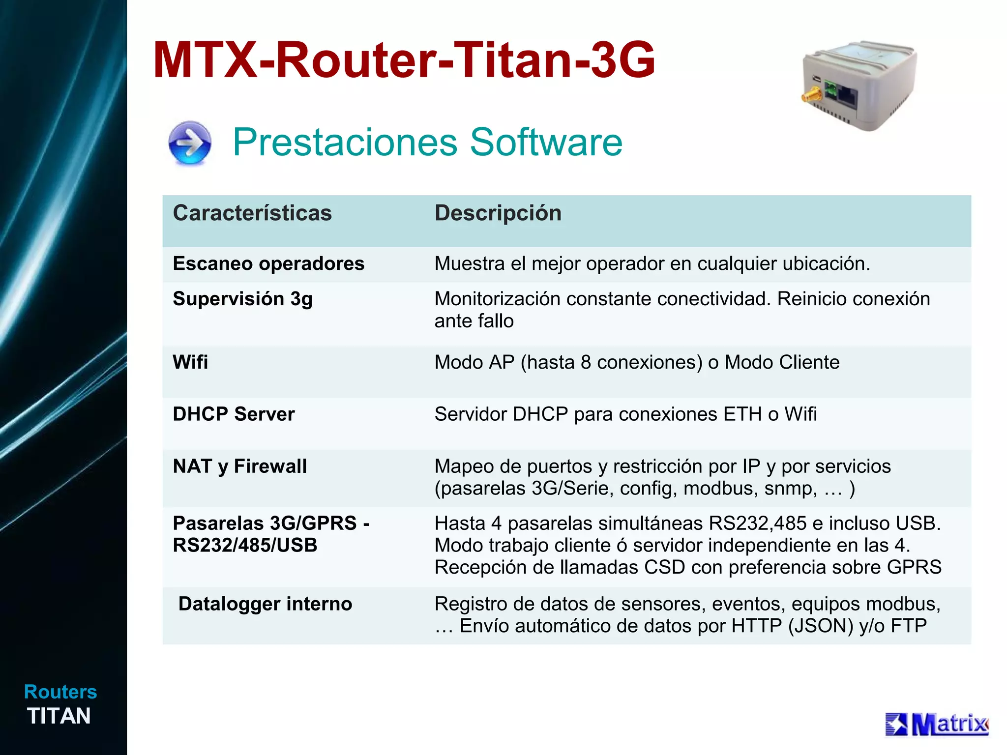 MTX-Router Titan 3G | PPT