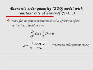 inventory control for construction | PPT