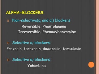 5.adrenergics and antiadrenergics | PPT
