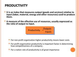 5. productivity | PPT