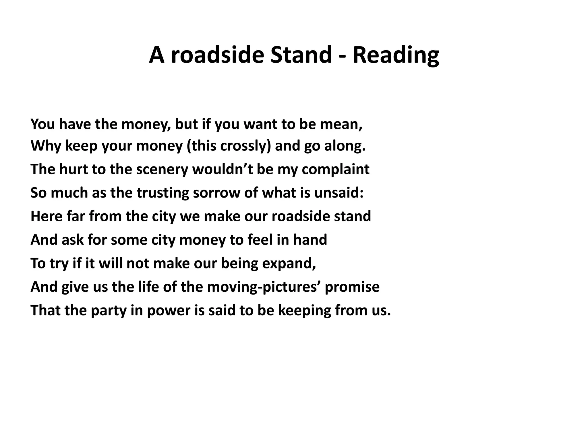 5. a roadside stand | PPTX
