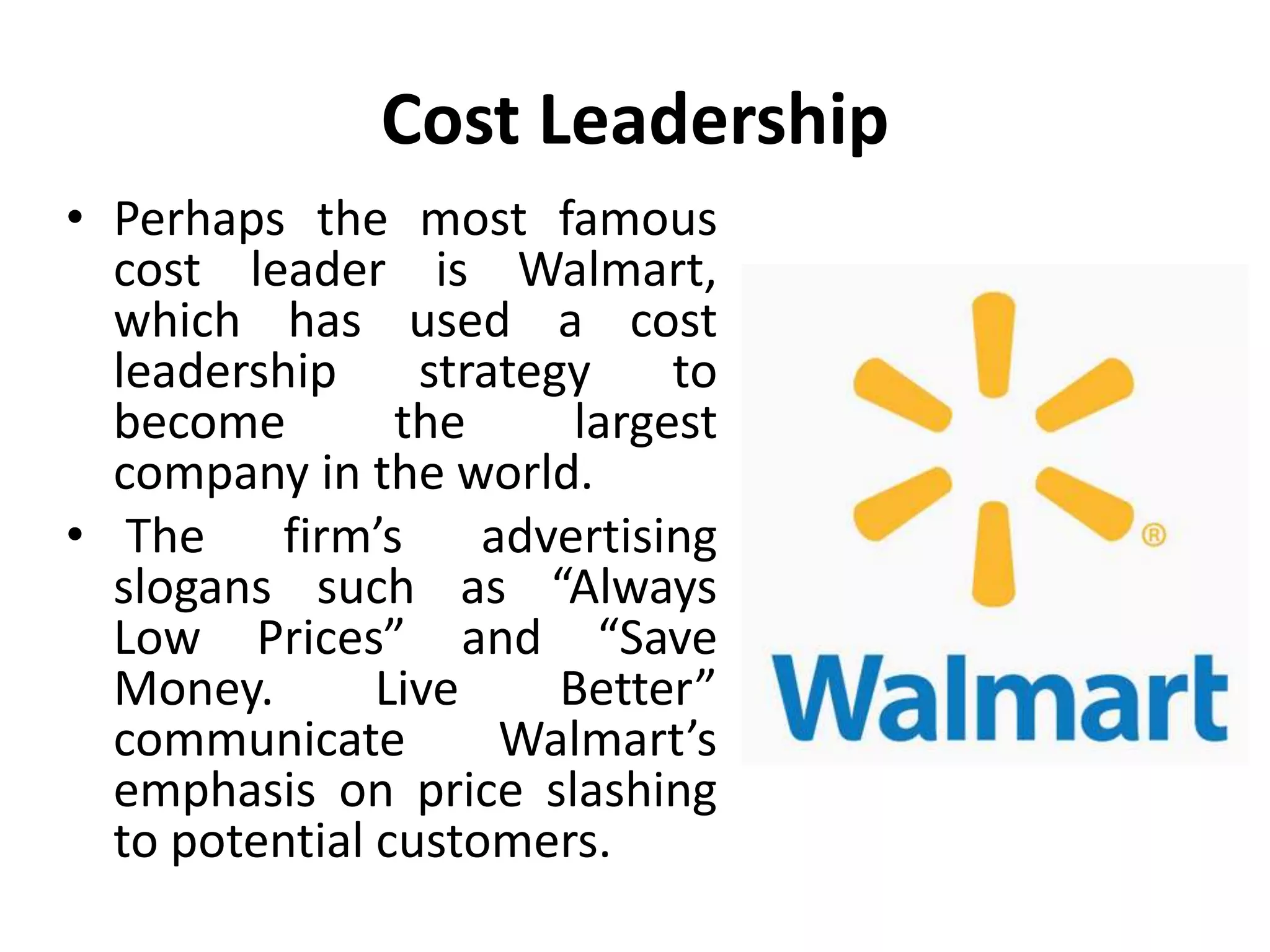 Focused cost leadership strategy - strategic management - Manu Melwin ...