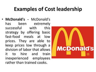 Focused cost leadership strategy - strategic management - Manu Melwin ...