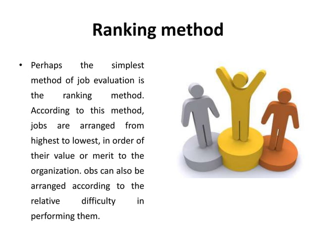 Ranking method of job evaluation - compensation management - Manu ...