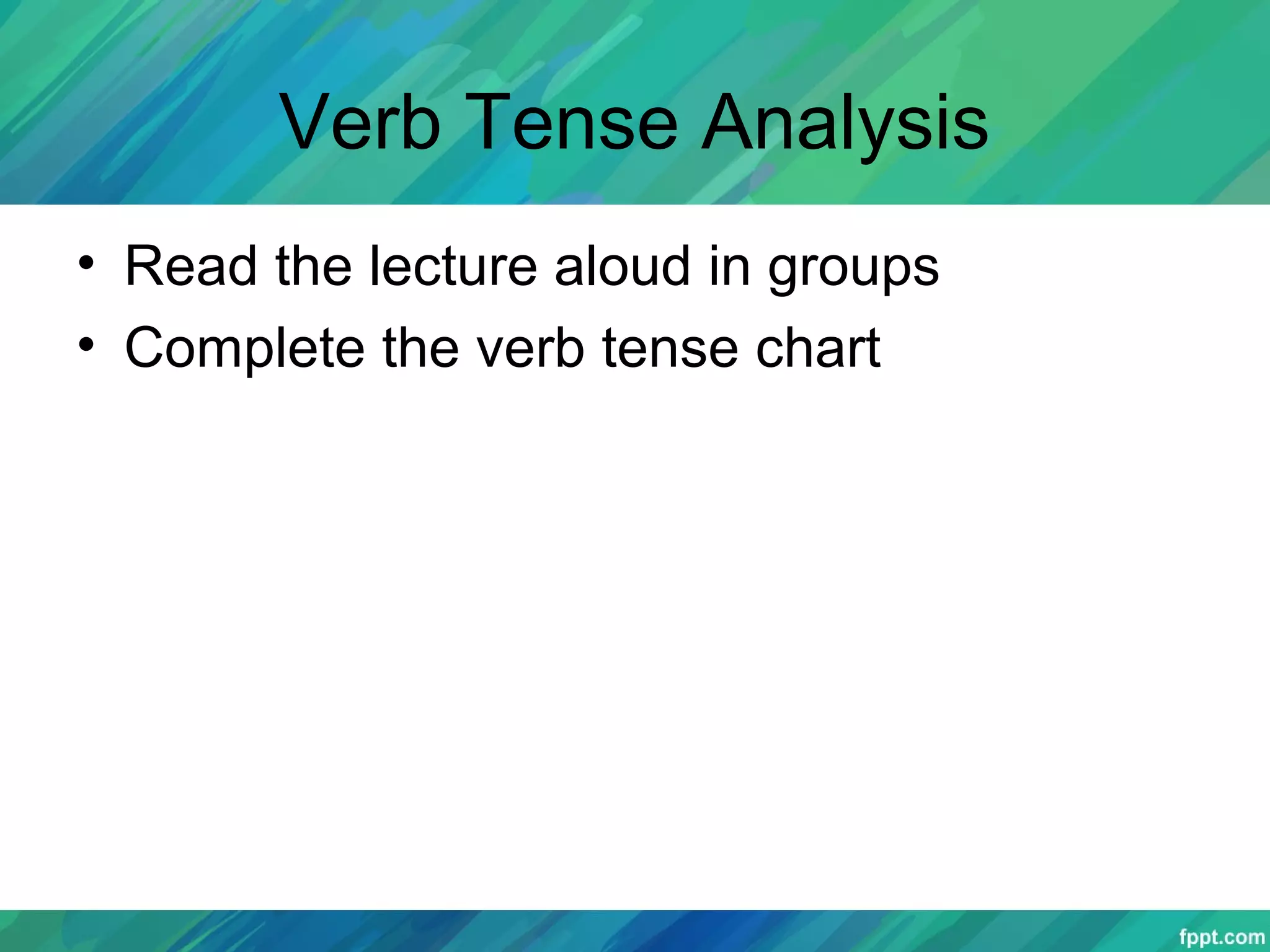 5. verb analysis, editing conversation starters | PPT