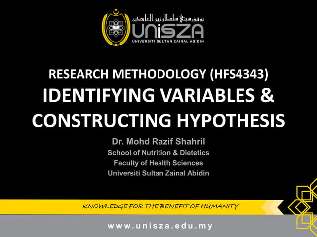5. Identifying variables and constructing hypothesis | PDF