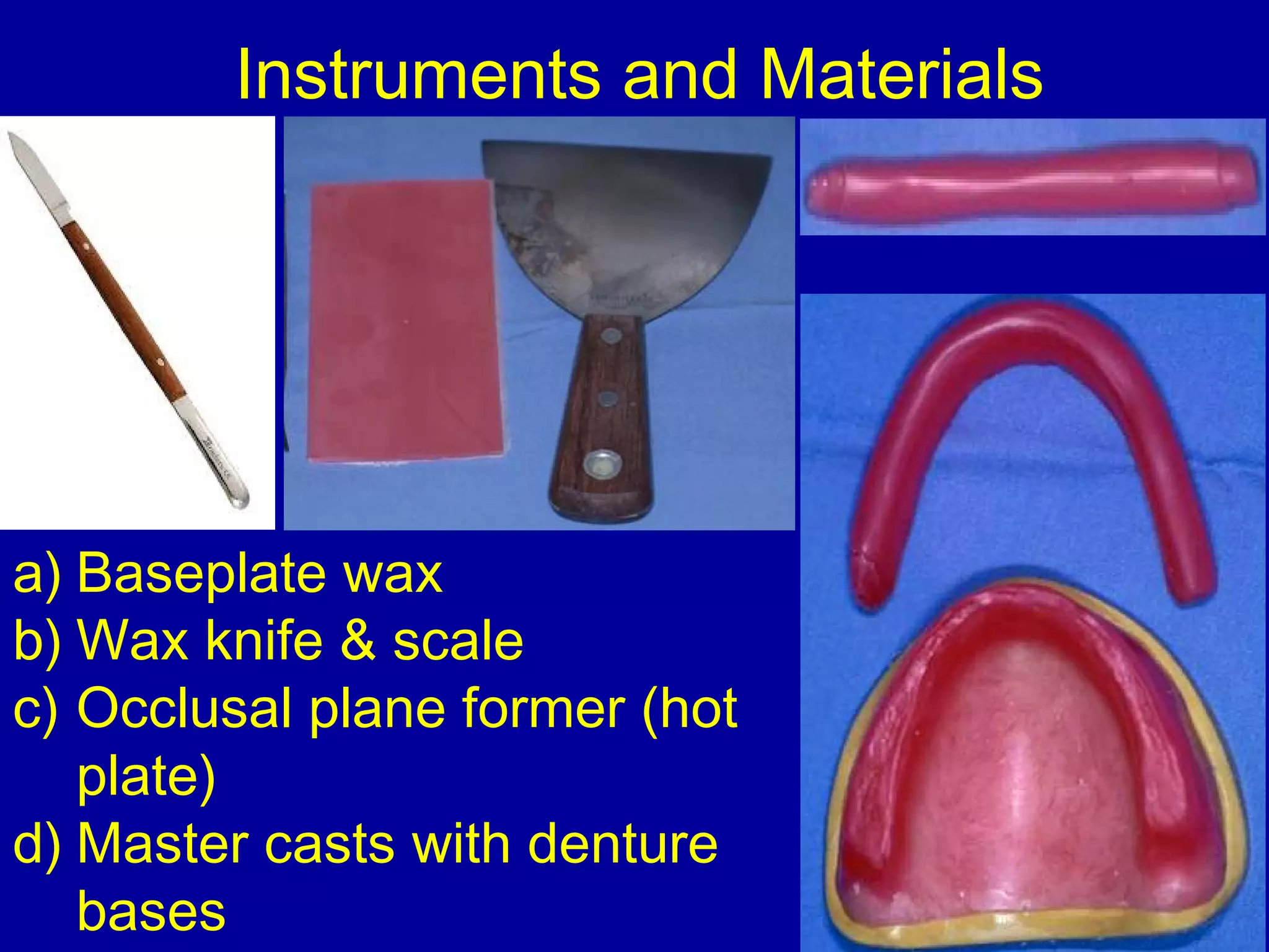 record bases & occlusal rims | PPT