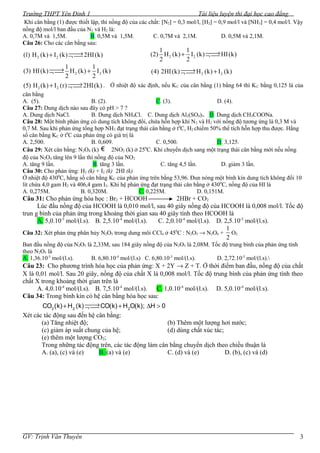 5. tốc độ phản ứng, cân bằng hóa học | PDF