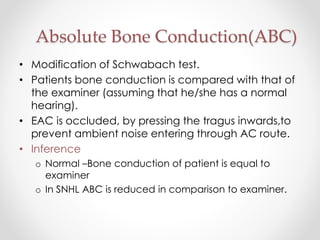 Tuning fork test | PPTX