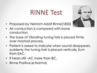 Tuning fork test | PPTX