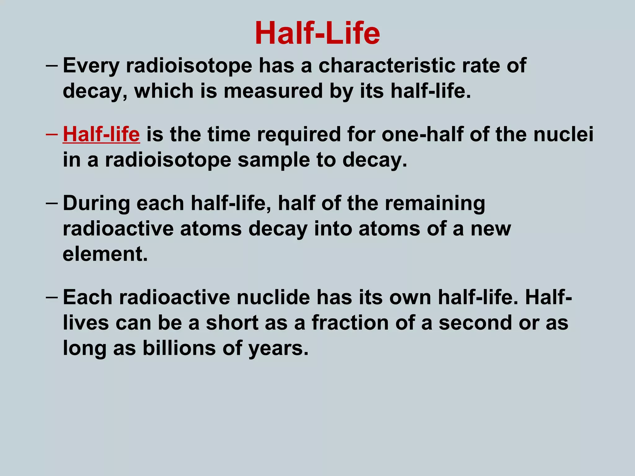 5.8 Nuclear Stability and Half-Life | PPT