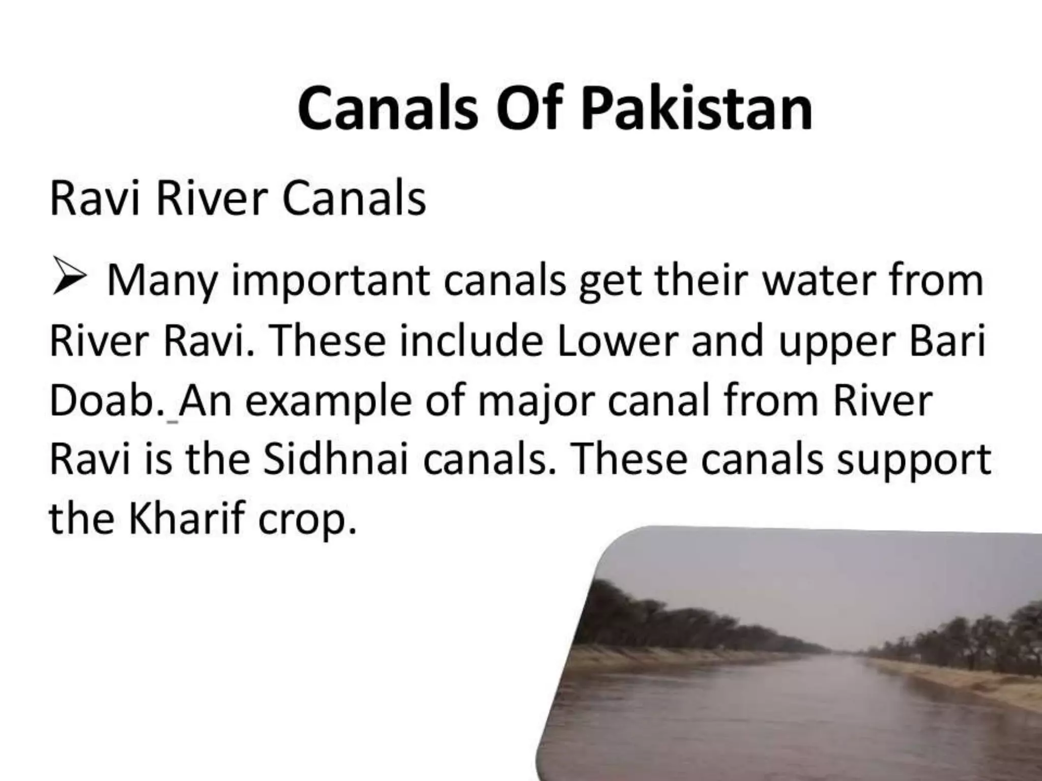 5.Canal irrigation system of pakistan A Lecture By Mr. Allah Dad Khan ...