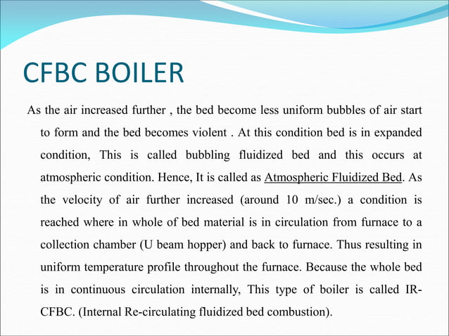 Presentation on CFBC Boilers | PDF