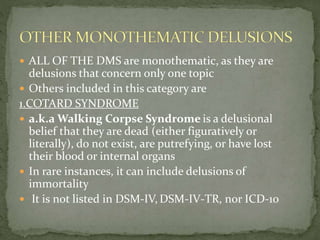 uncommon psychiatric disorders | PPTX