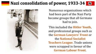 Consolidation of Nazi Power - gleichschaltung of fronts and party ...