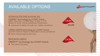 SUPER SUMMER SHEER technology by LYCRA® brand - Sybille Bald, INVISTA | PPT