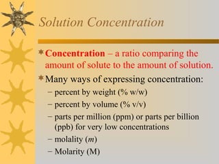 5. concentration of solutions | PPT