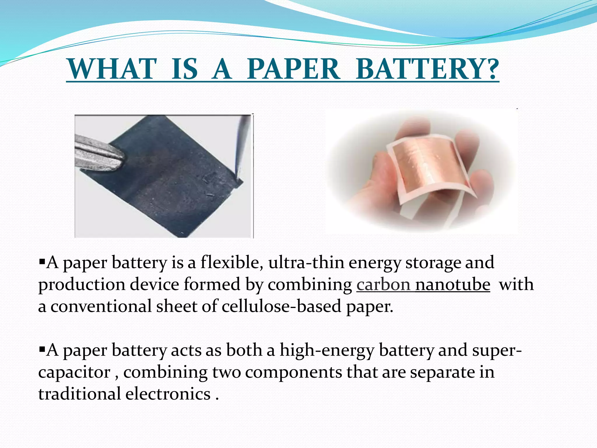 5.paper battery ppt | PPTX