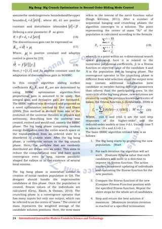 Big Bang- Big Crunch Optimization in Second Order Sliding Mode Control | PDF