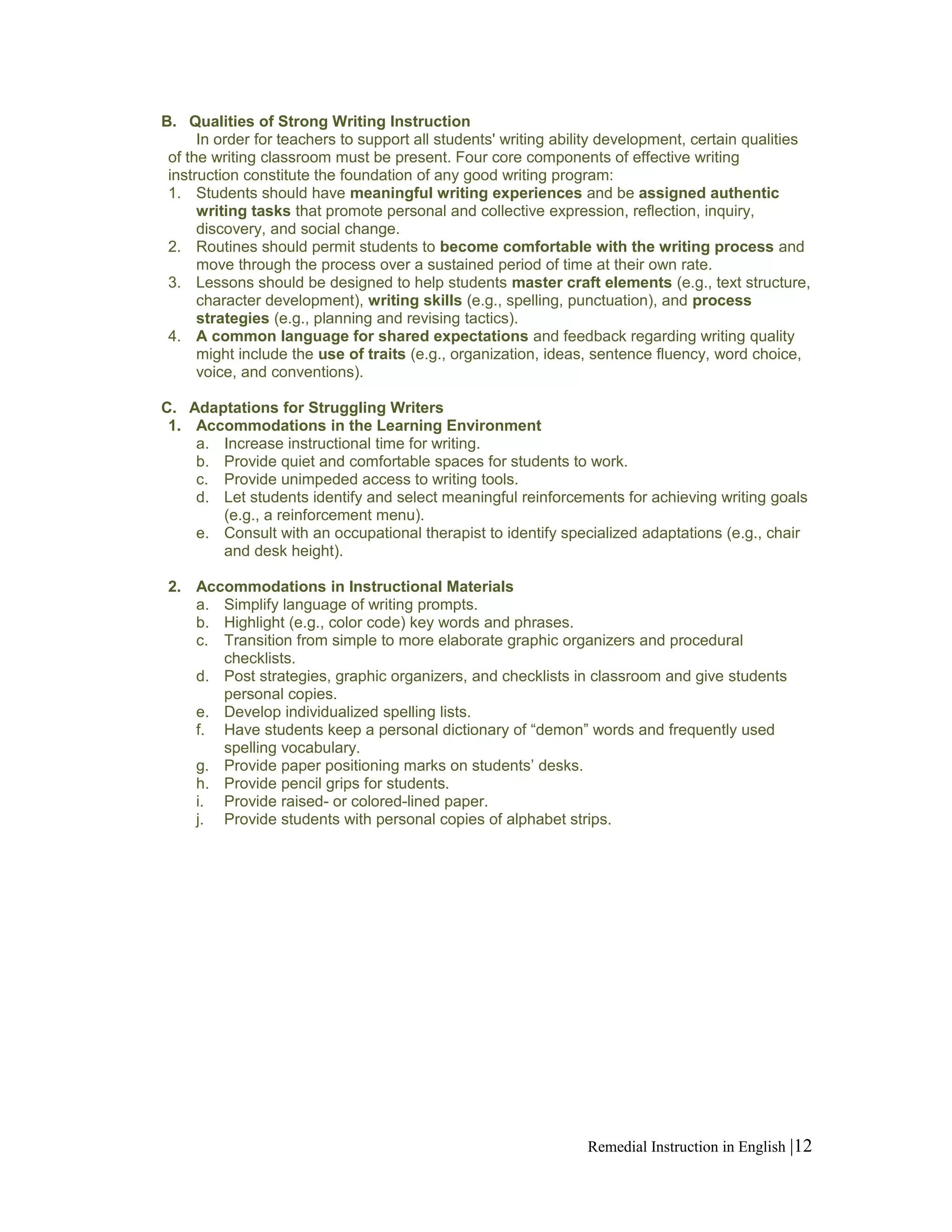 Remedial English Instruction (5 of 16) | DOC