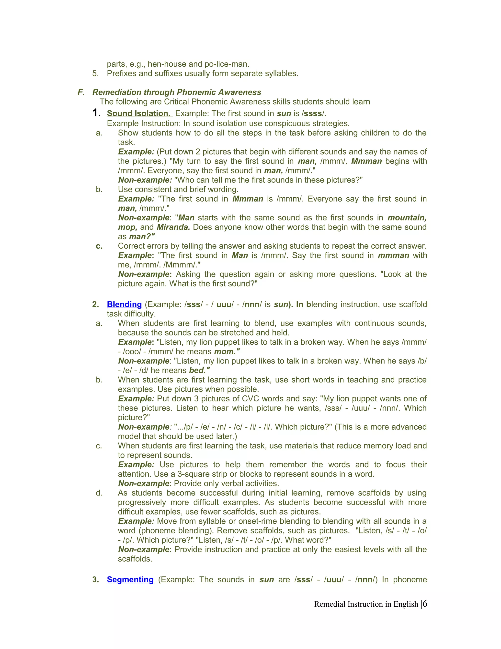 Remedial English Instruction (5 of 16) | DOC