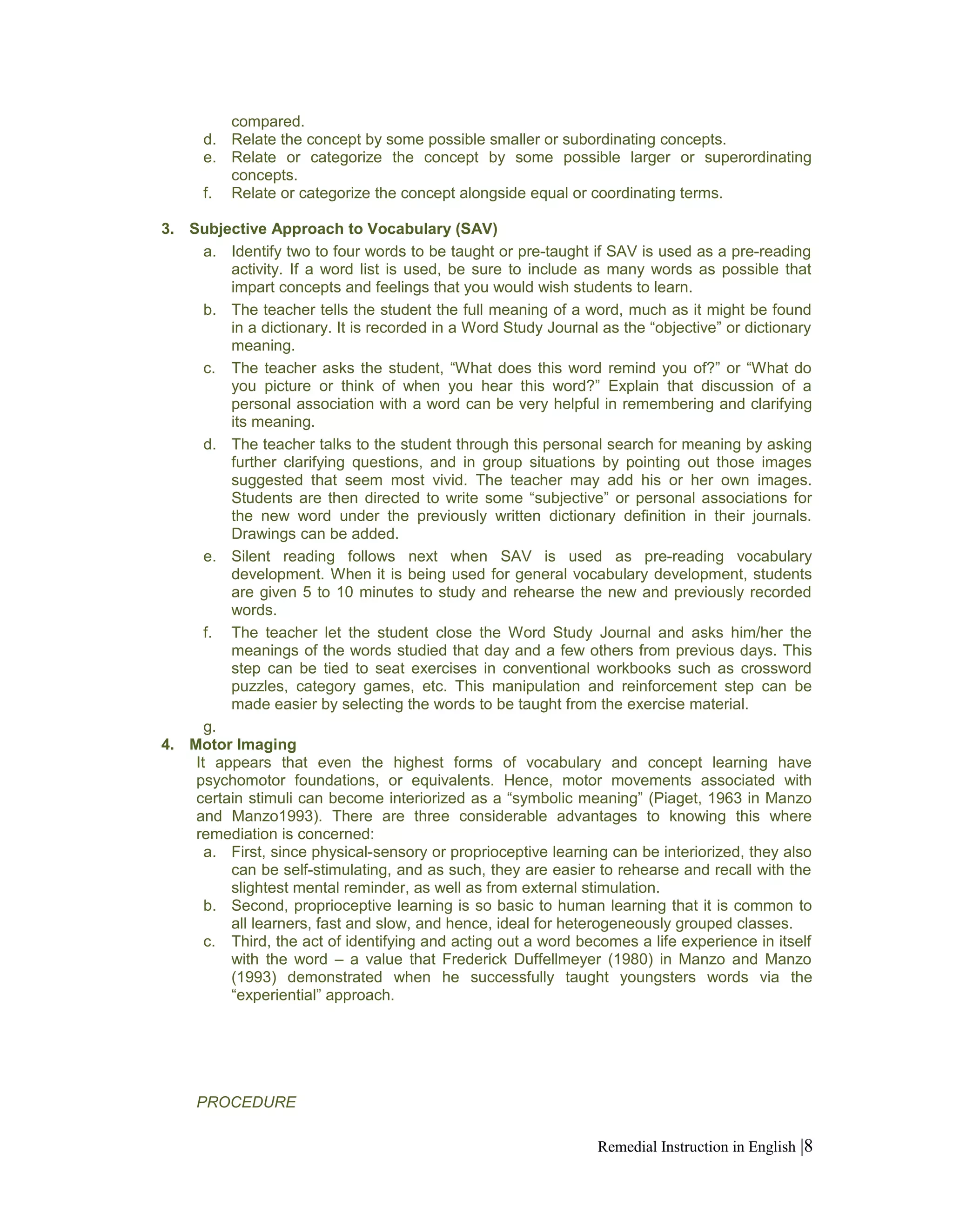 Remedial English Instruction (5 of 16) | DOC