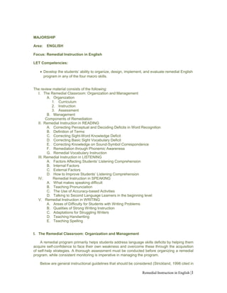 Remedial English Instruction (5 of 16) | PDF